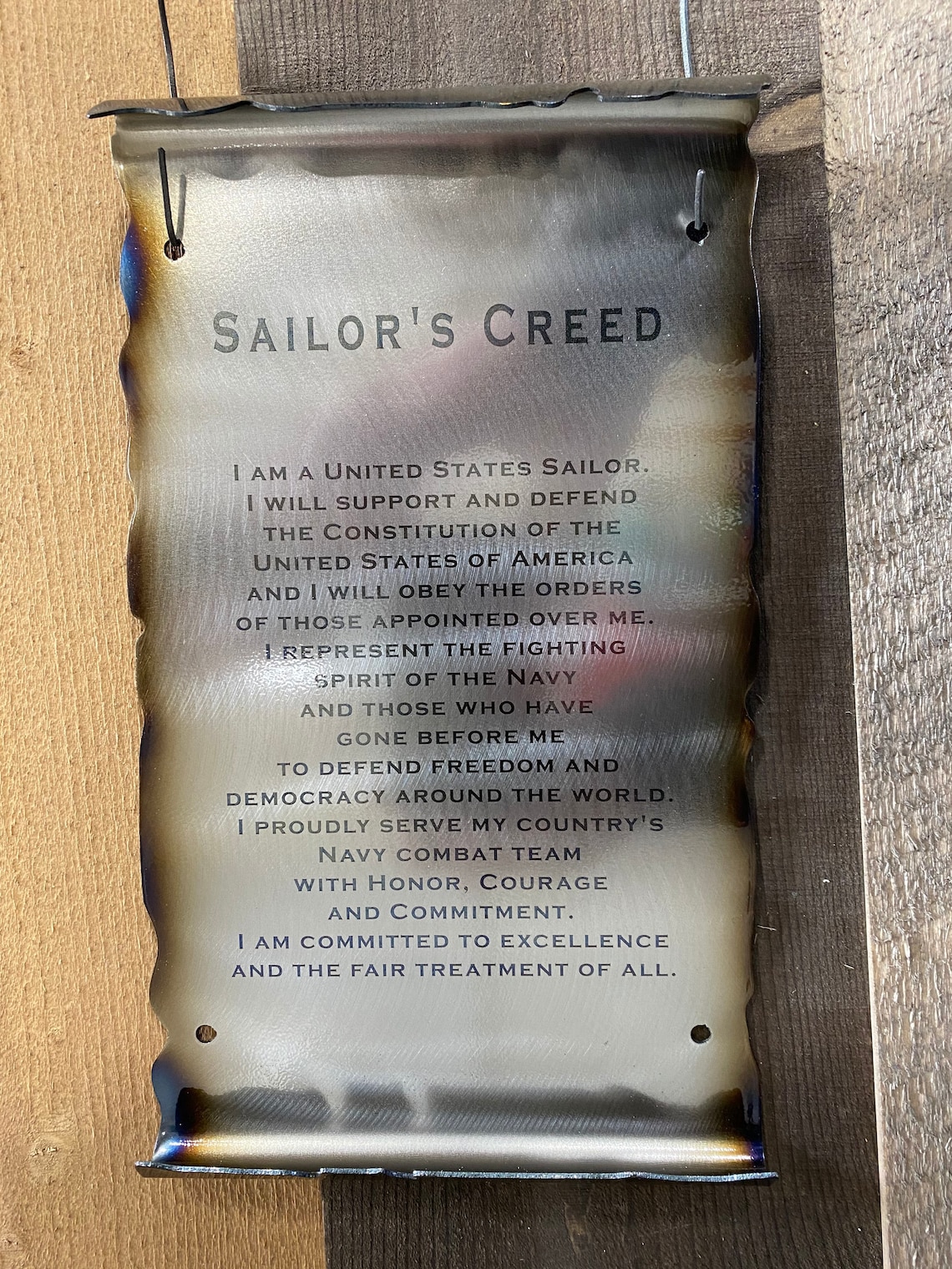 Sailors Creed Sailor gifts US Navy Gifts prayer scroll | Etsy