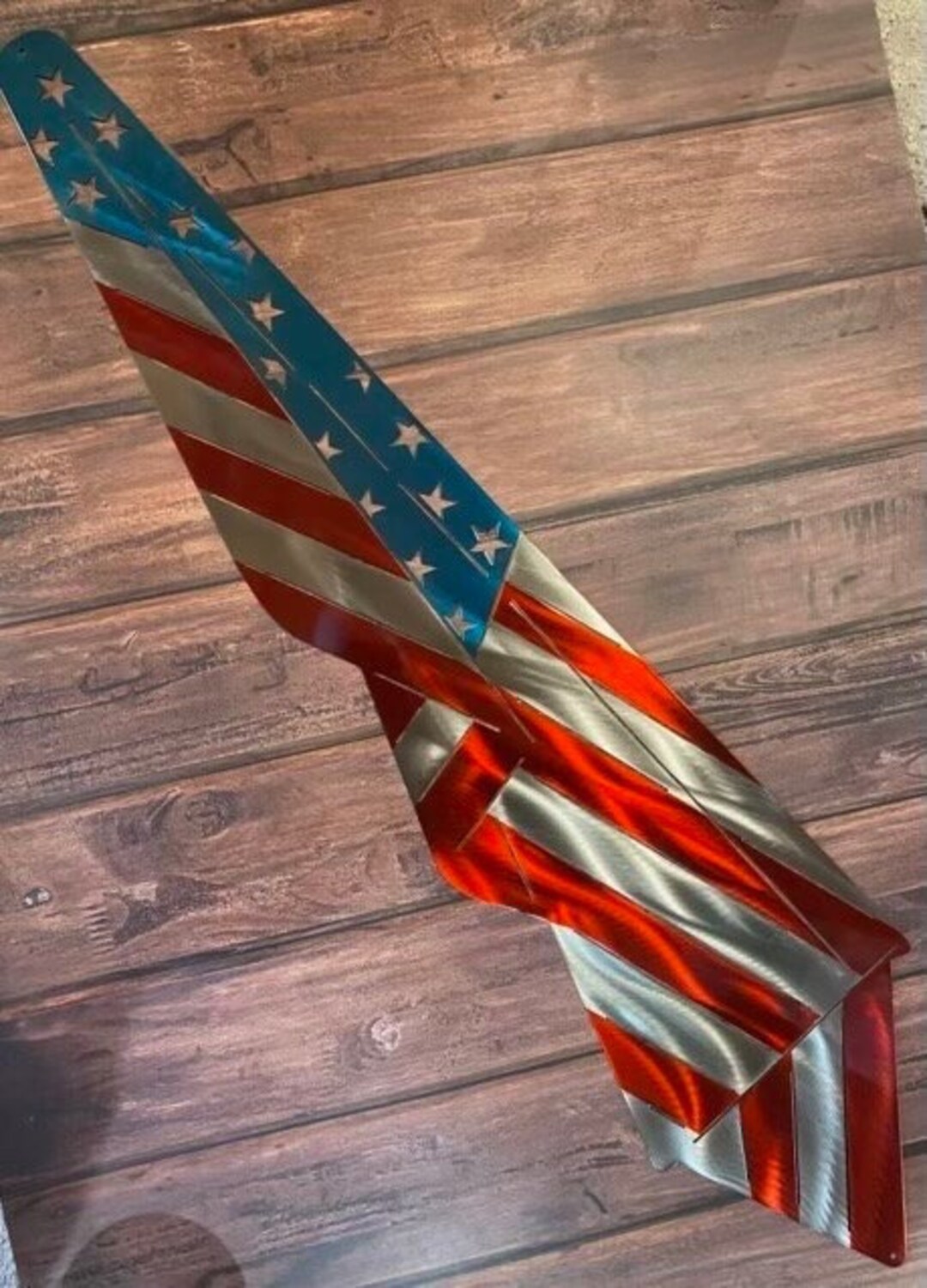 Metal Draped American Flag, Metal Flag, Patriotic Home Decor - Etsy