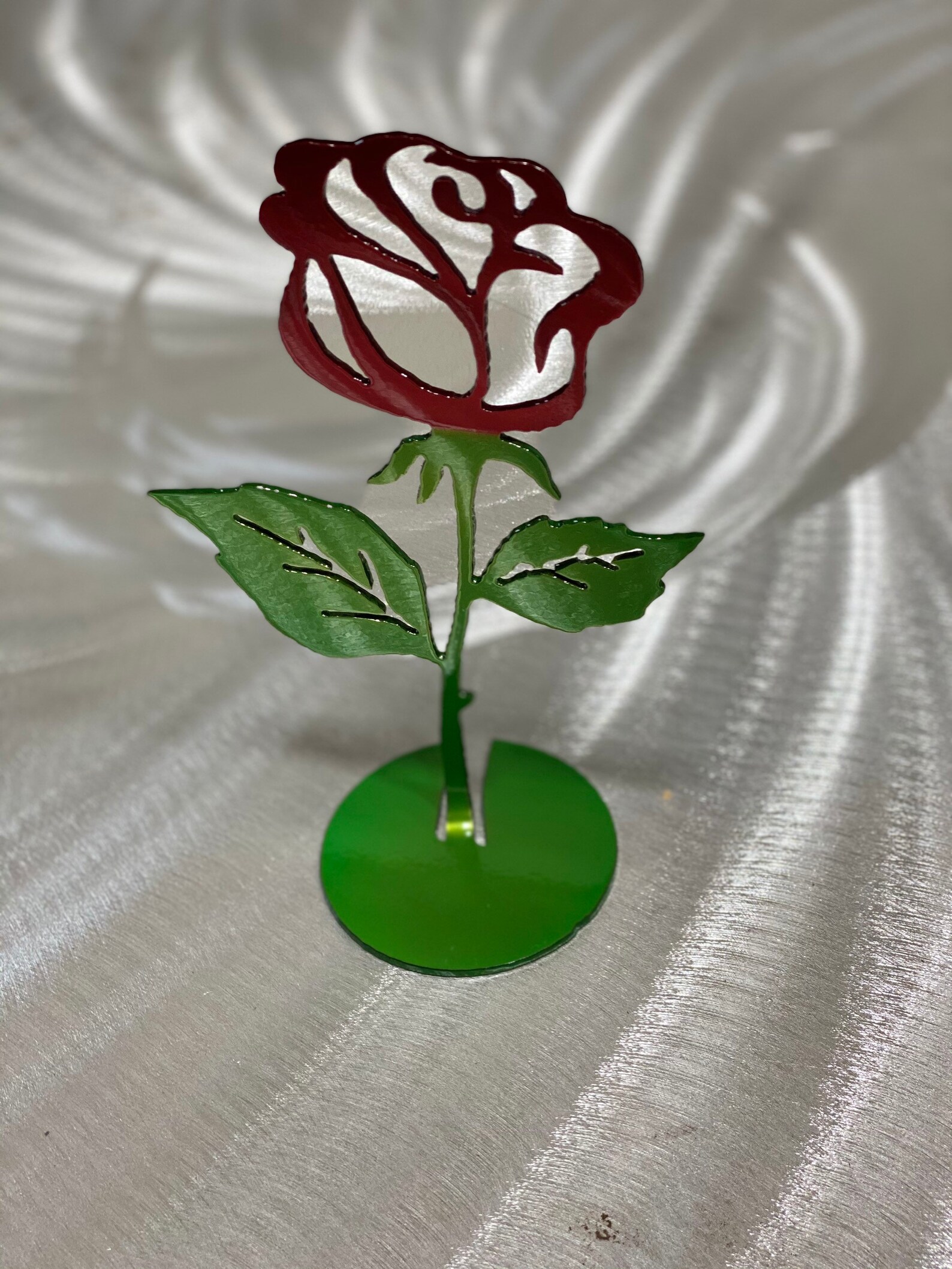 Metal rose silhouette Mothers Day flowers metal wall art | Etsy