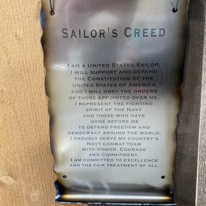 Sailors Creed Sailor gifts US Navy Gifts prayer scroll | Etsy