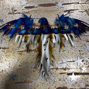 American Eagle Flag / Eagle Metal Art /metal Art War Bird, Metal Flag ...