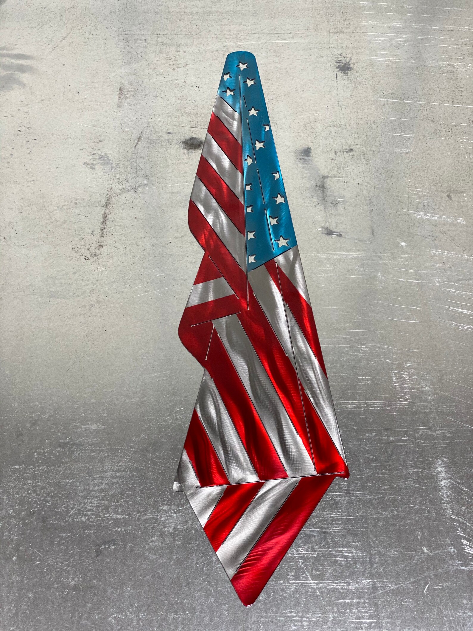 Metal Draped American Flag Metal Flag Patriotic Home Decor - Etsy