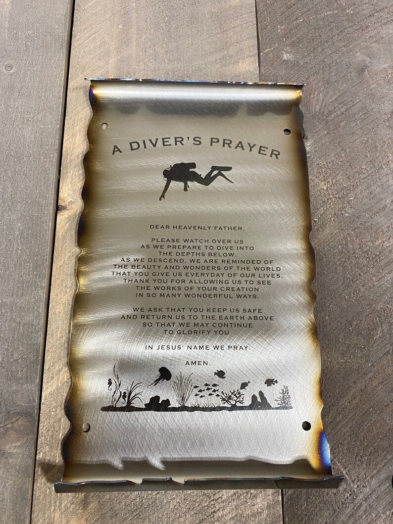 Divers Prayer, Rescue Diver Gift, Scuba Diver Gift, Search and Rescue ...