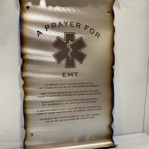 EMT Prayer, Emergency Medical Technician, Emt Gifts, Small Gift for Emt ...