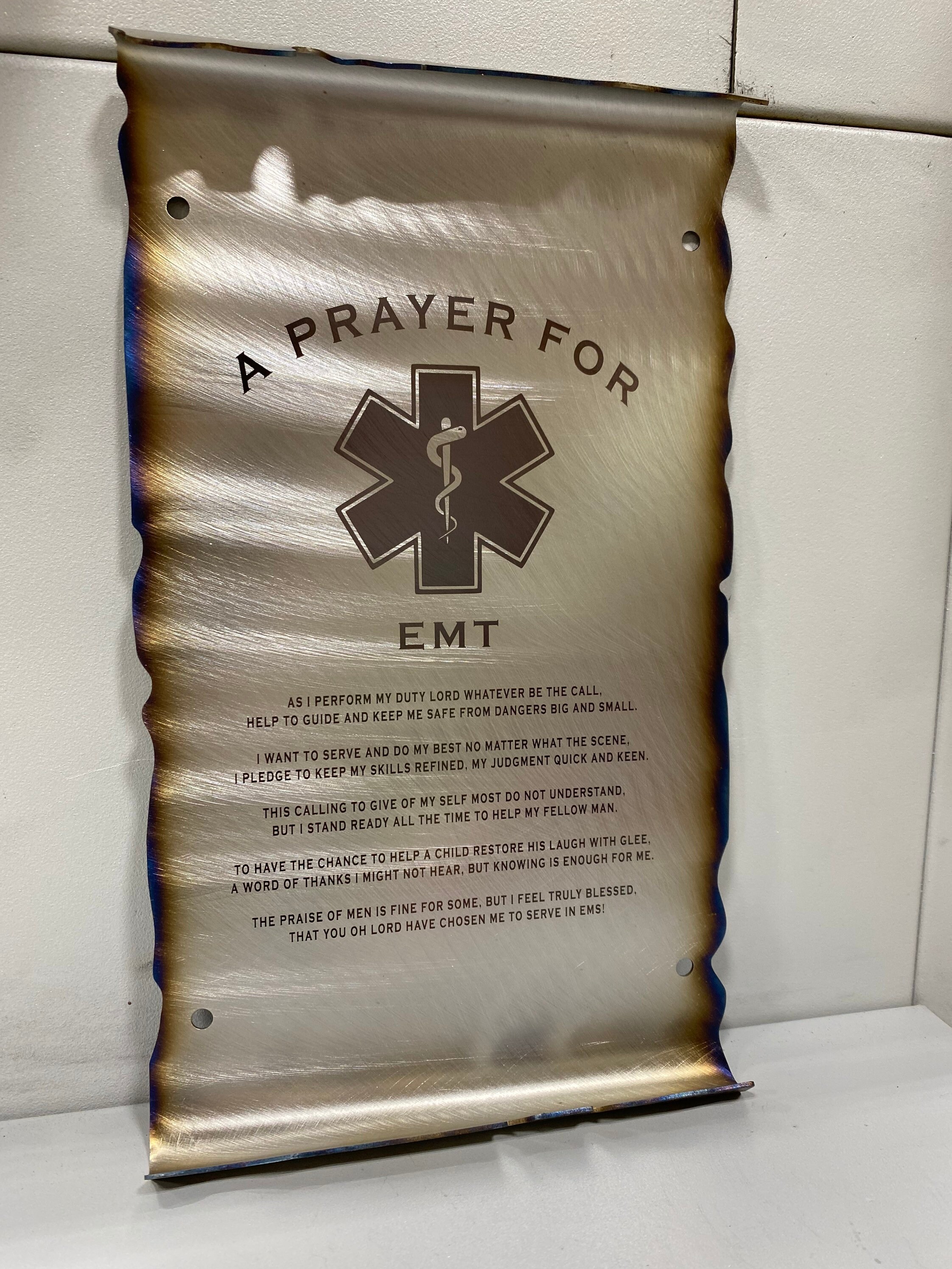 EMT Prayer Emergency Medical Technician Emt Gifts Small - Etsy