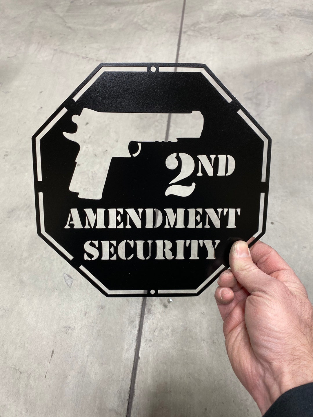 Second Amendment Security Sign Metal Signs Metal Art Metal - Etsy