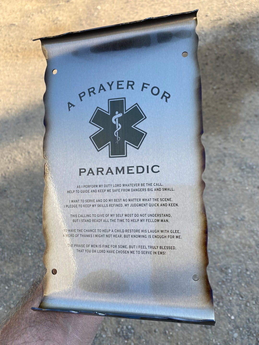 Paramedic Prayer, Emergency Medical Technician, Emt Gifts, Small Gift ...