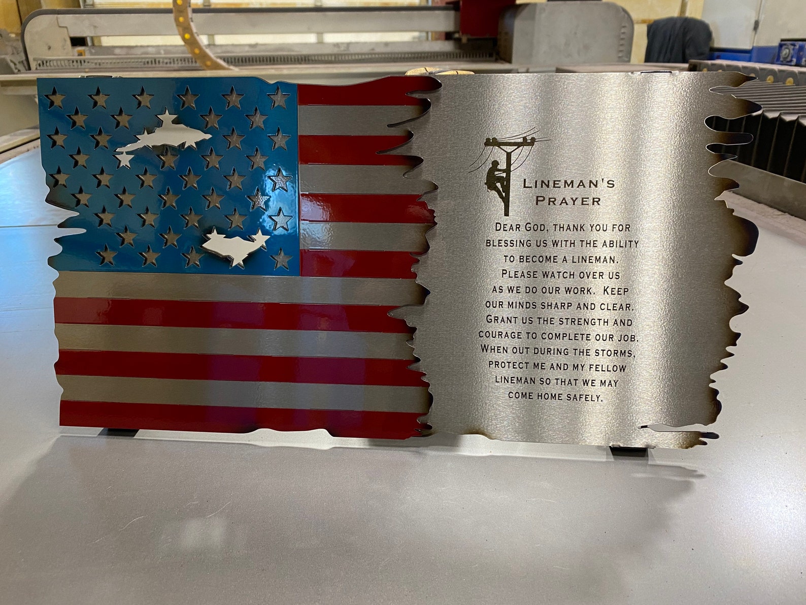 Lineman Flag Lineman American Flag Lineman Metal Flag - Etsy