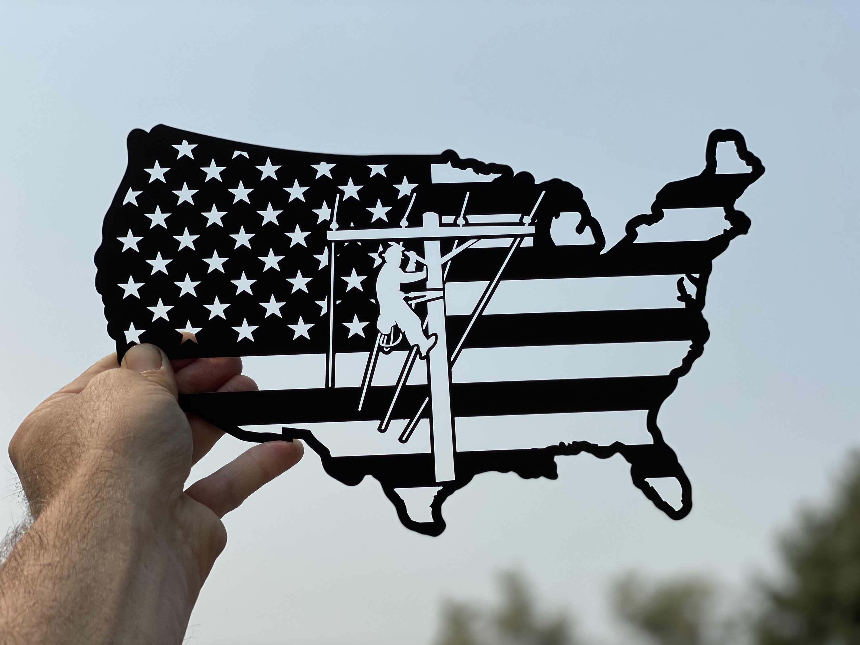 Lineman Flag Lineman Metal Flag Lineman Gifts Lineman Life - Etsy