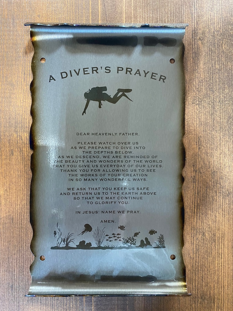 Divers Prayer, Rescue Diver Gift, Scuba Diver Gift, Search and Rescue ...