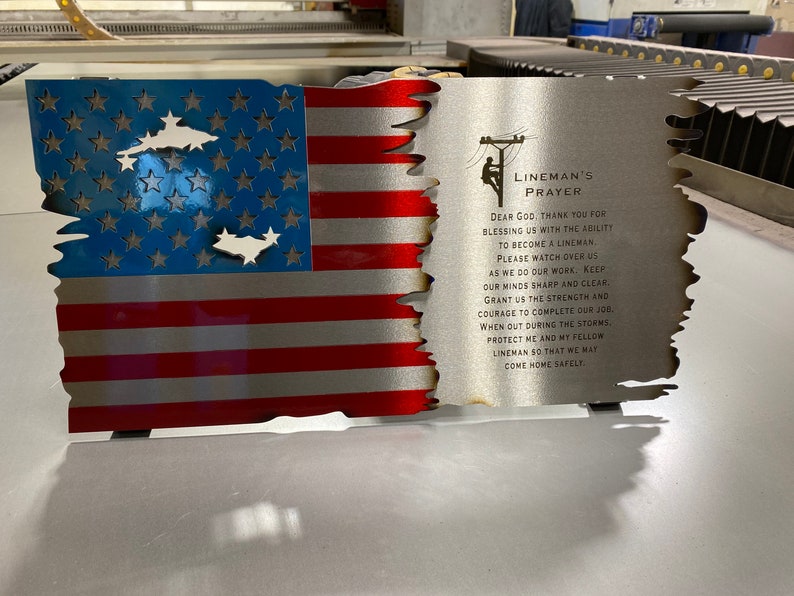 Lineman Flag Lineman American Flag Lineman Metal Flag - Etsy