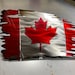 Canadian Metal Flag, Tattered Flag, Steel Flag, Canadian Metal Decor - Etsy