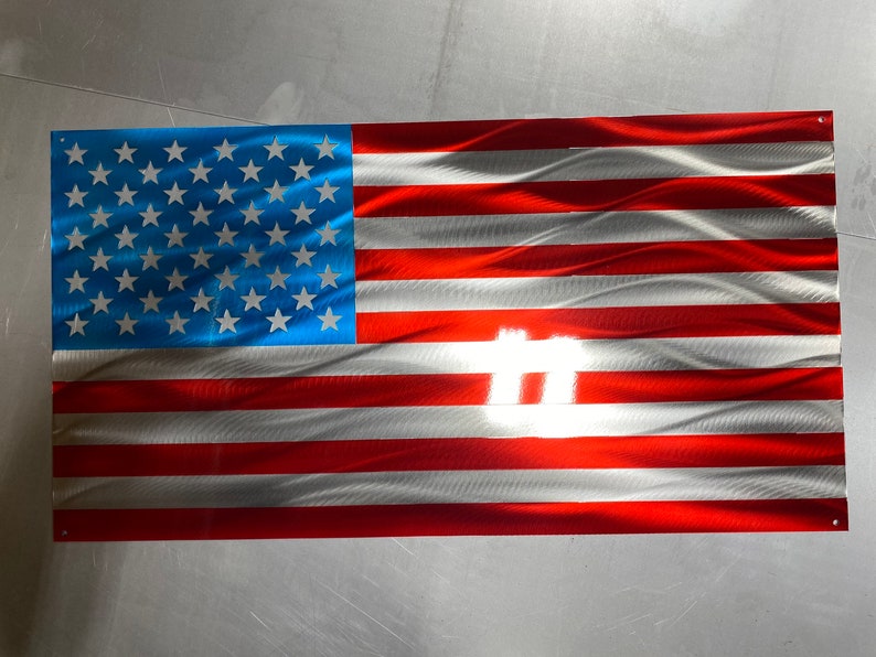 American Flag Metal Flag Steel Flag America Flag Patriotic - Etsy