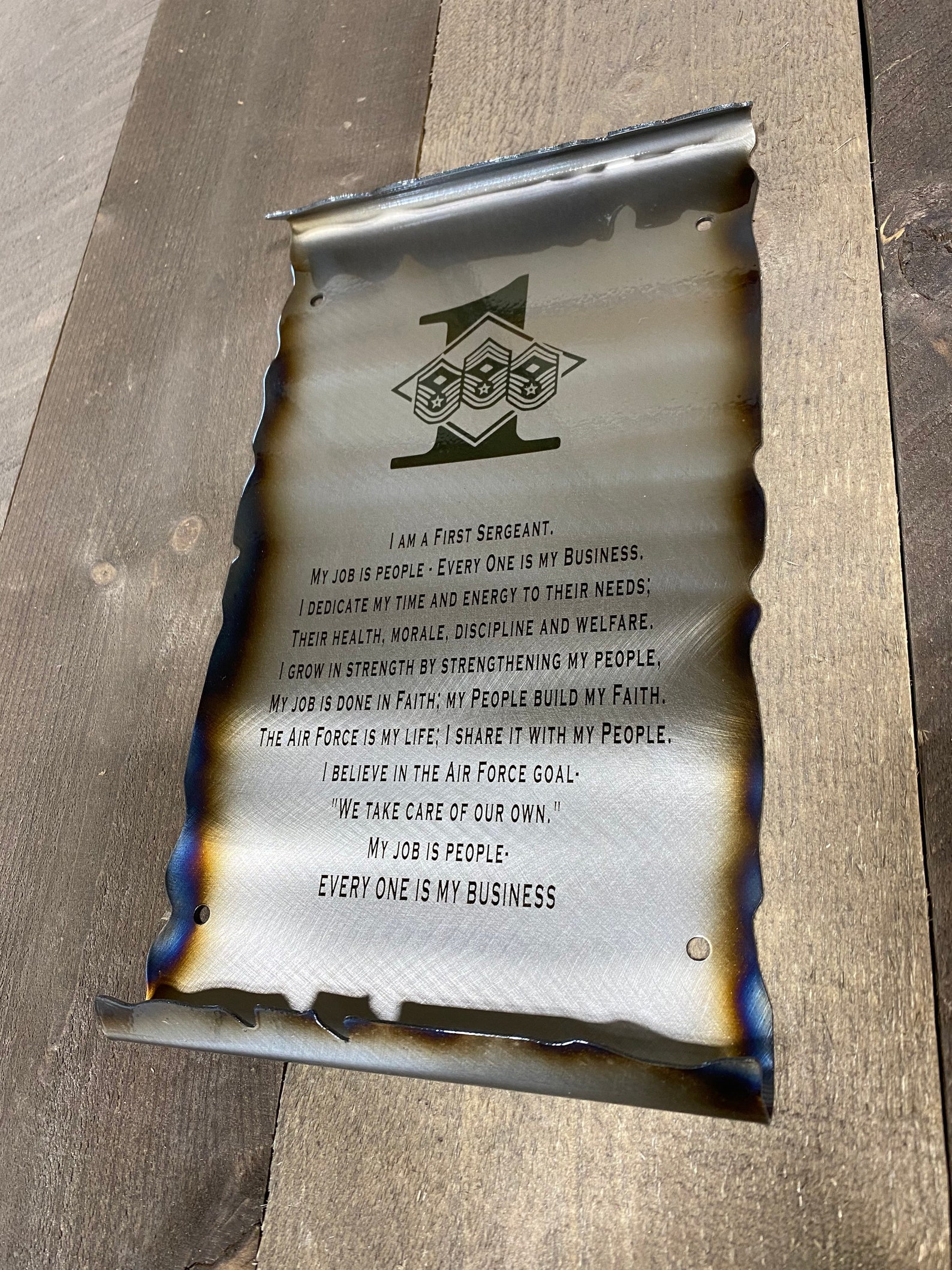 First Sergeant Creed Air Force Gifts Military Promotion - Etsy Finland