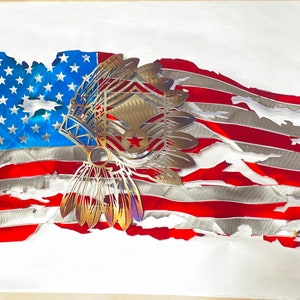 Chief Master Sergeant Headdress and American Flag, Military Gifts ...