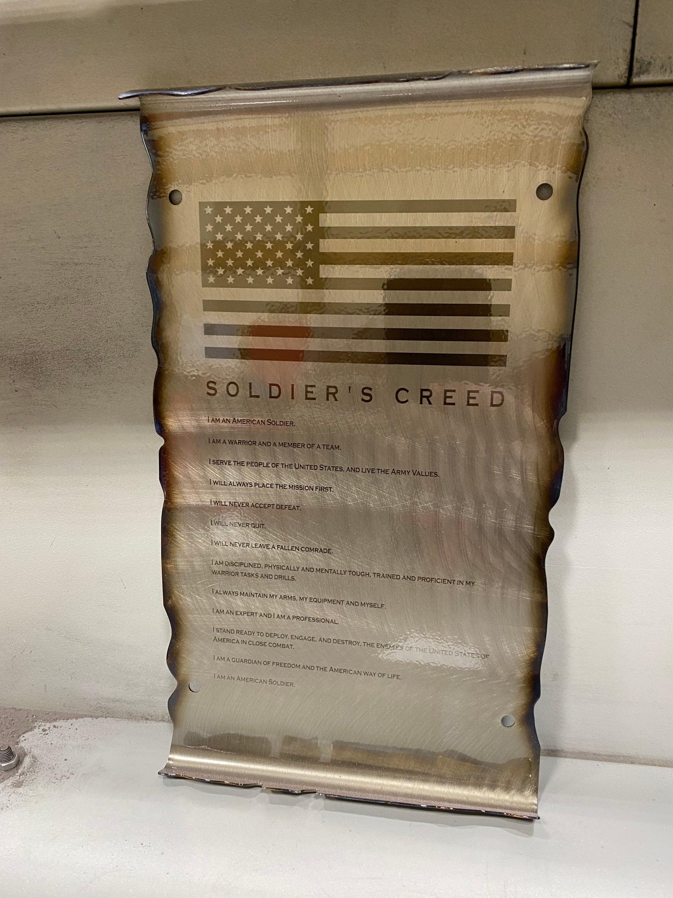 Soldiers Creed Army Soldier Creed Army Gift for Army | Etsy