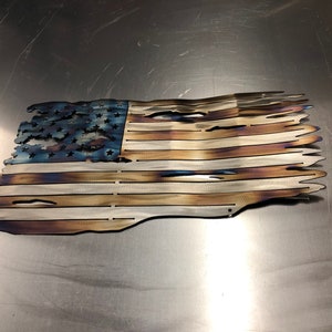 American Metal Flag / Metal Flag / Battle Worn Flag - Etsy