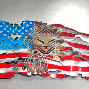 Chief Master Sergeant Headdress and American Flag, Military Gifts ...