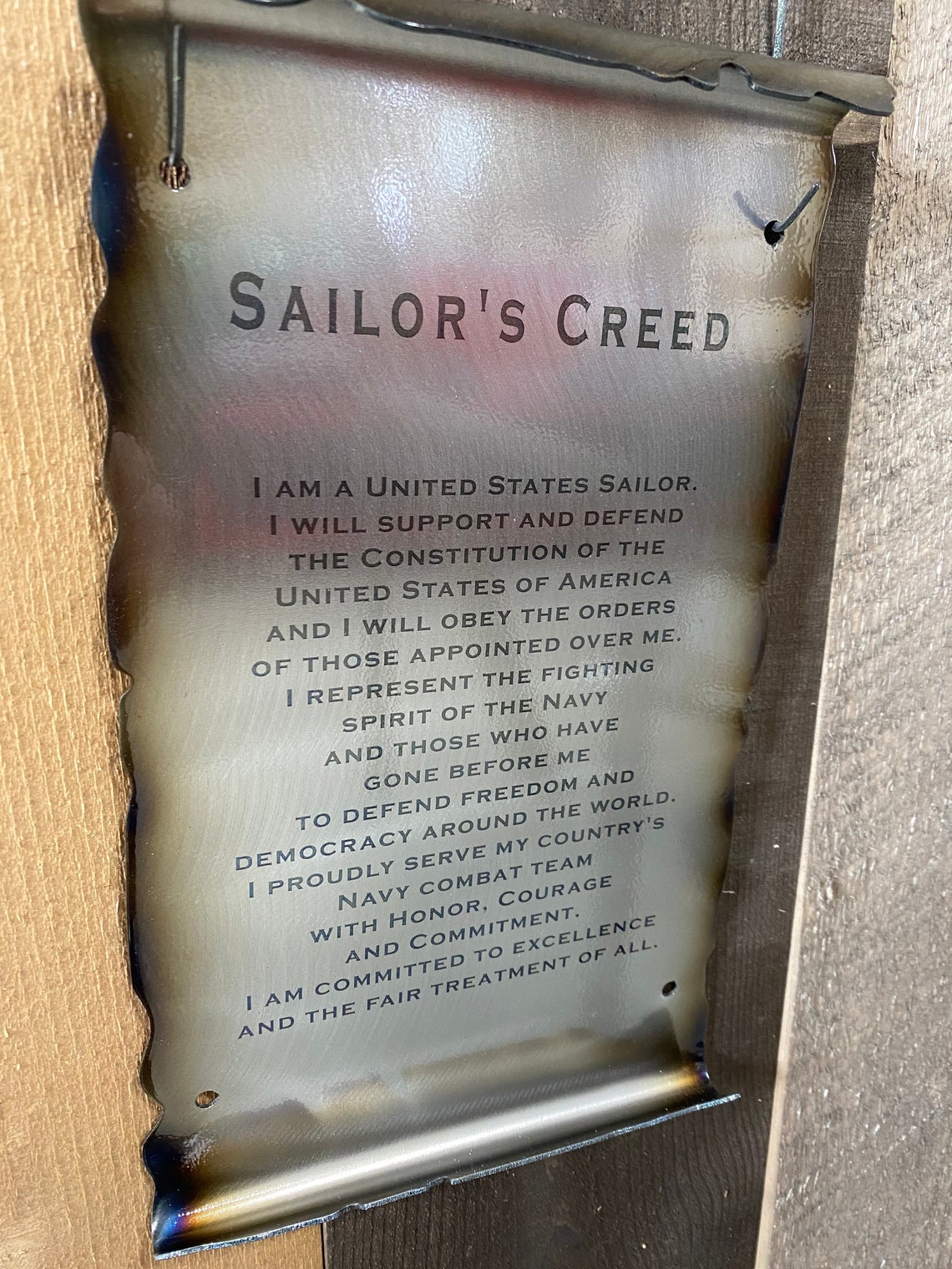 Sailors Creed Sailor gifts US Navy Gifts prayer scroll | Etsy