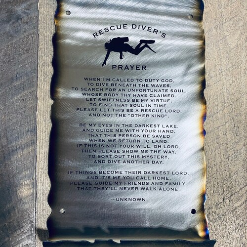 Divers Prayer Rescue Diver Gift Scuba Diver Gift Search and - Etsy