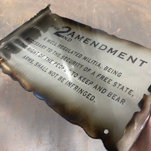 Second Amendment Metal Sign, Rustic Home Decor - Etsy