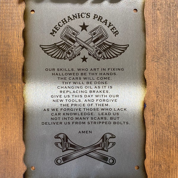 Mechanic Prayers - Etsy