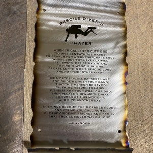 Rescue Diver Prayer, Rescue Diver Gift, Scuba Diver Gift, Search and ...