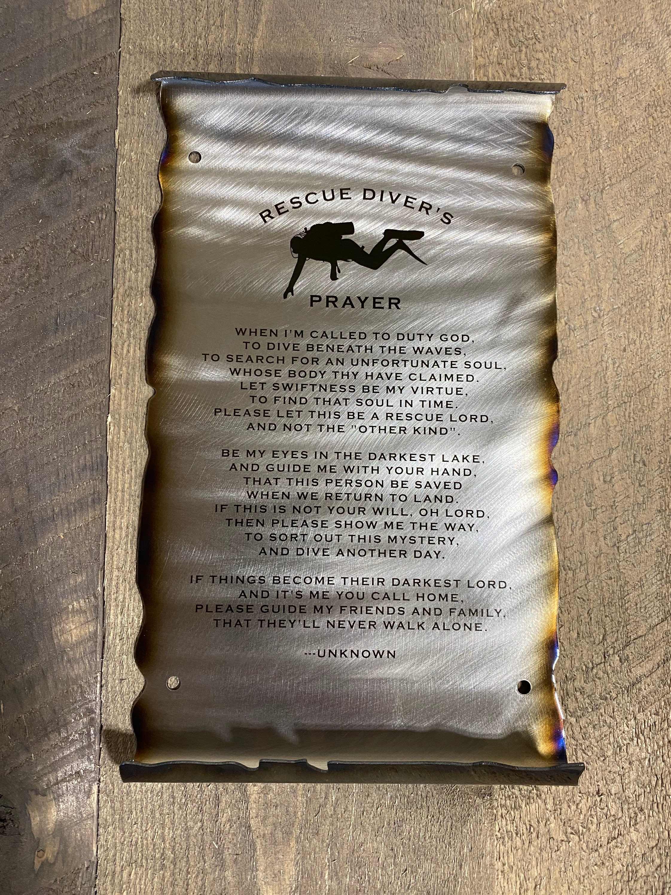 Rescue Diver Prayer, Rescue Diver Gift, Scuba Diver Gift, Search and ...