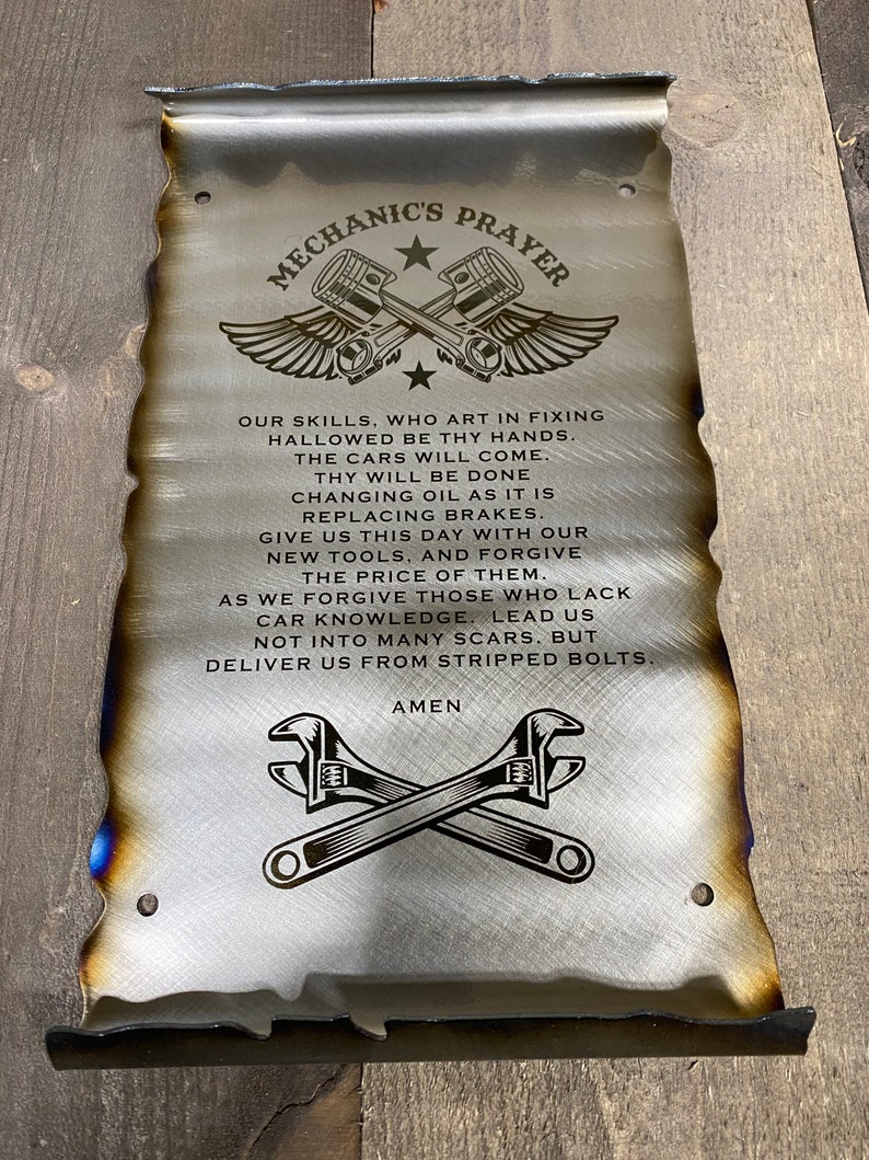Mechanics Prayer Gift for Mechanics Shade Tree Mechanic - Etsy