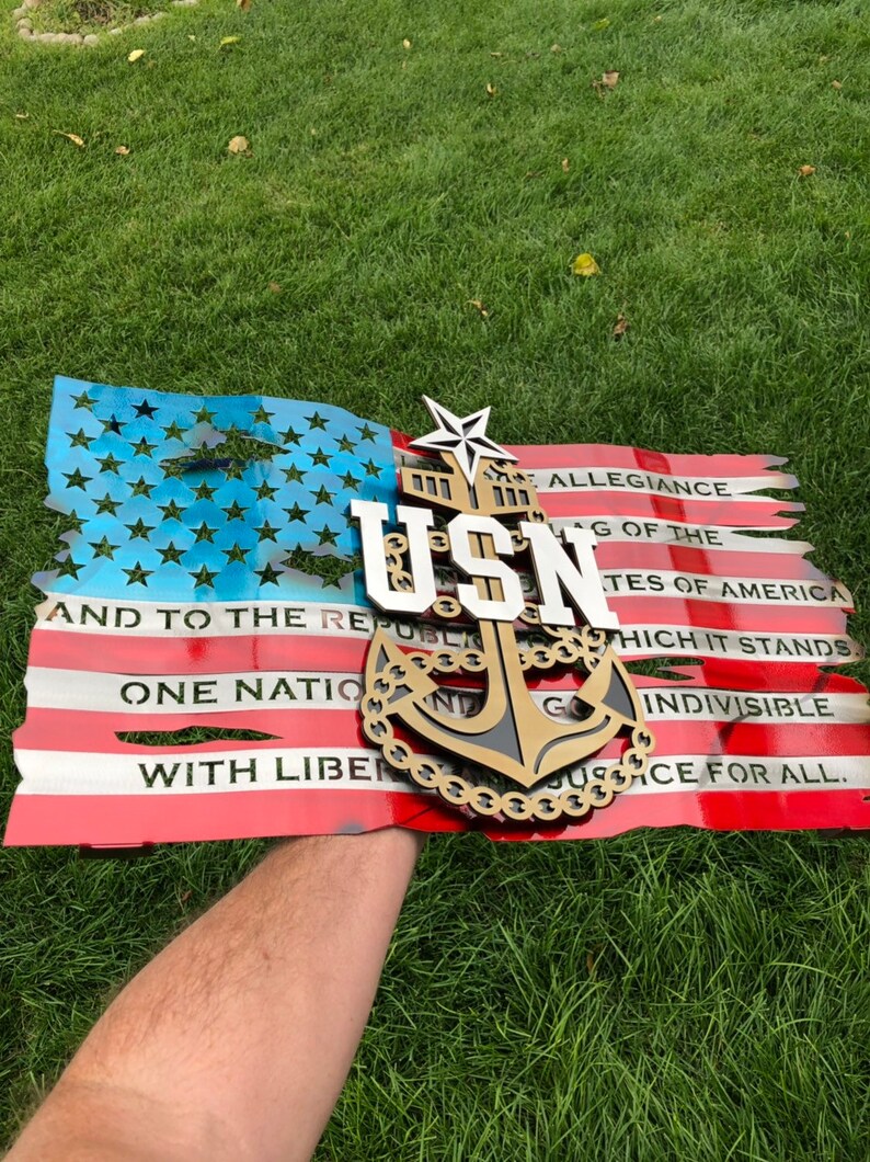 Officially Licensed US NAVY Senior Chief Pledge Flag | Etsy