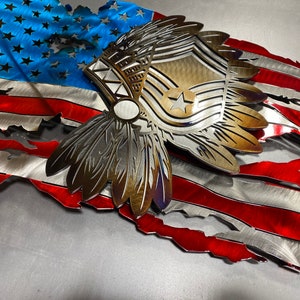 Chief Master Sergeant Headdress and American Flag, Military Gifts ...