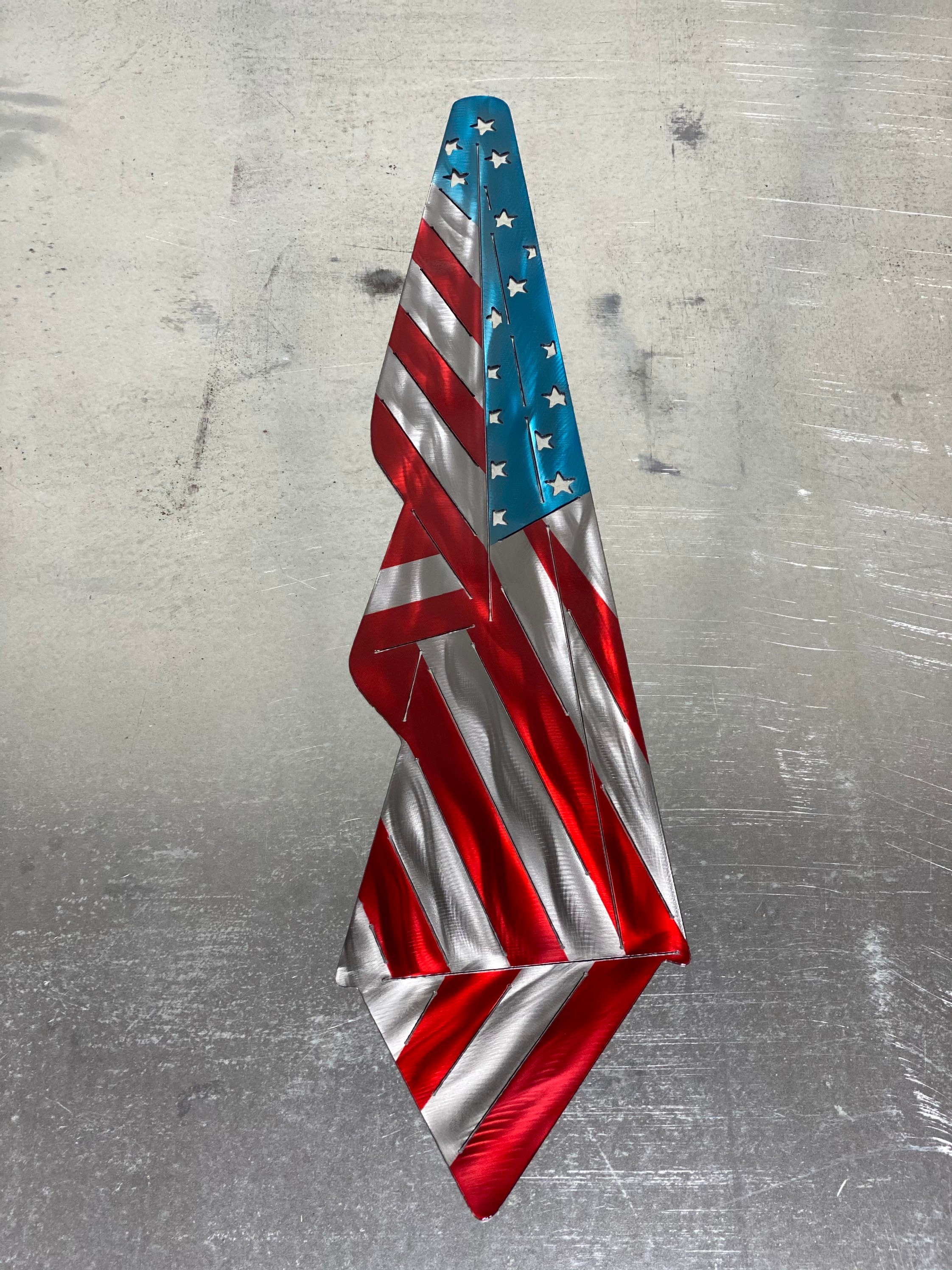 Metal Draped American Flag Metal Flag Patriotic Home Decor - Etsy UK