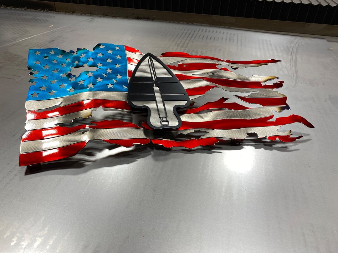 Special Forces Military Insignia Metal Flag Battle Worn Metal - Etsy