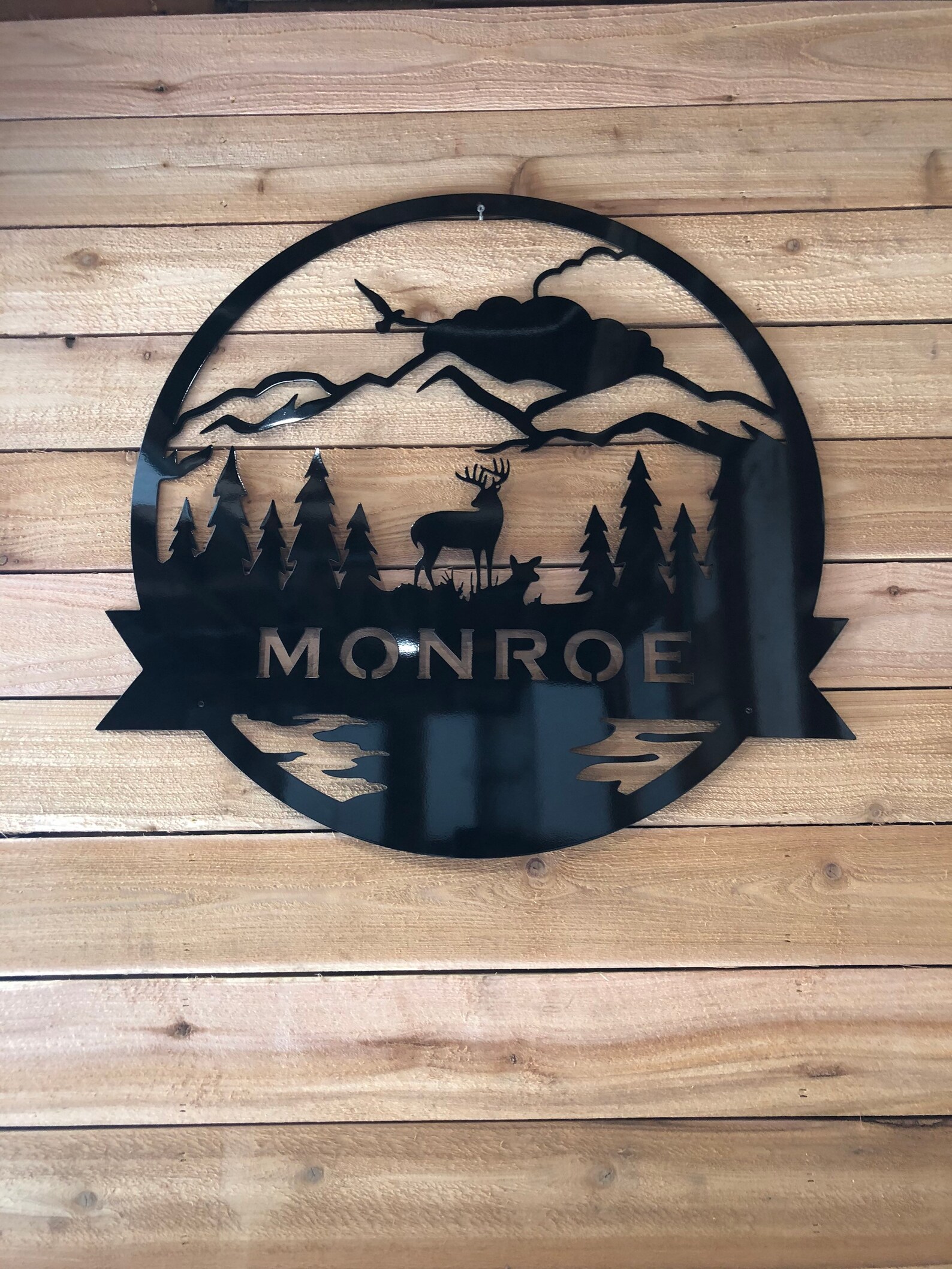 Family Monogram nature monogram unique home decor | Etsy