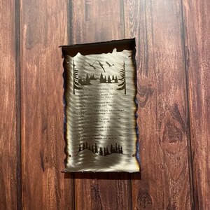 Loggers Prayer, Gift for Loggers, Pacific Northwest Gifts, Metal Art ...