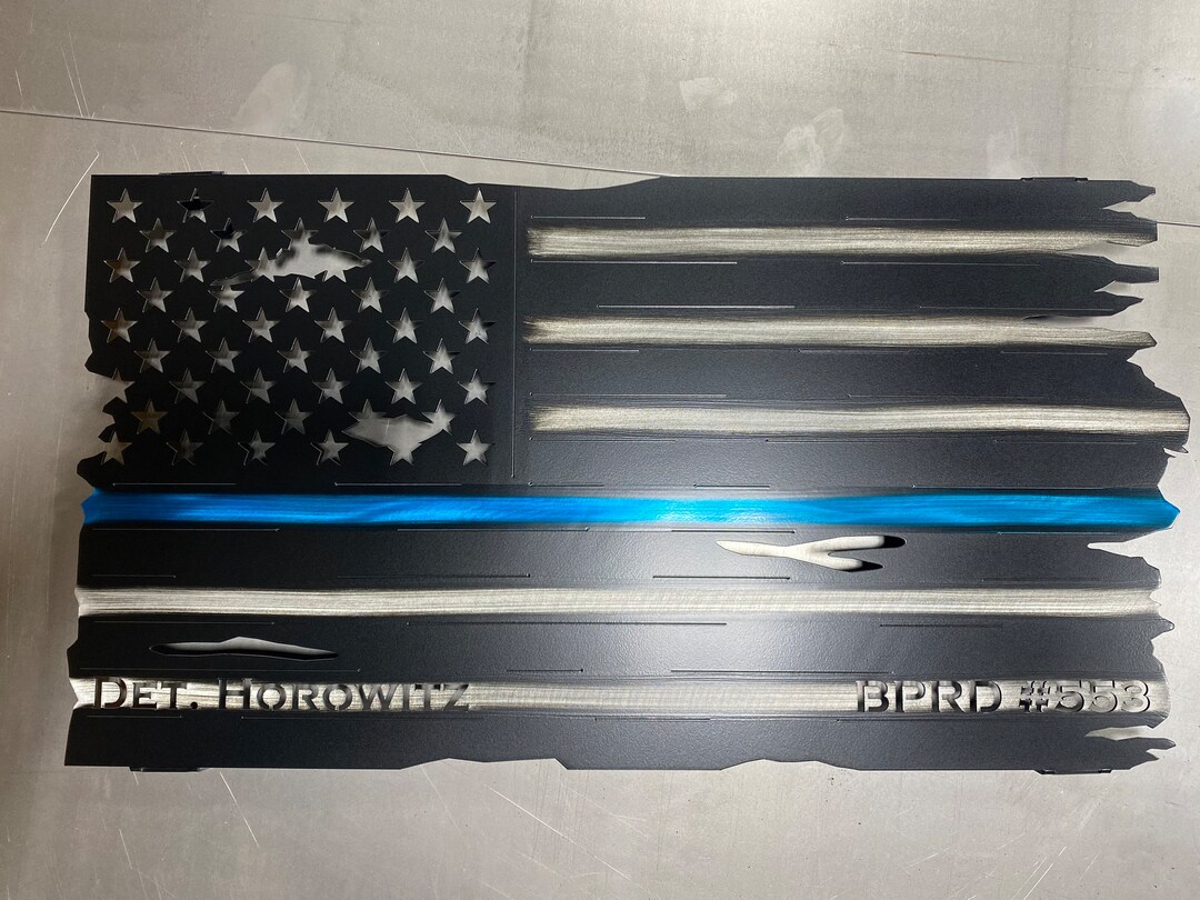 Personalized Police Officer American Metal Flag - Etsy