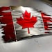 Canadian Metal Flag, Tattered Flag, Steel Flag, Canadian Metal Decor - Etsy