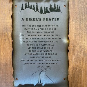 Biker Gift Bikers Prayer Motorcycle Rider Gift | Etsy