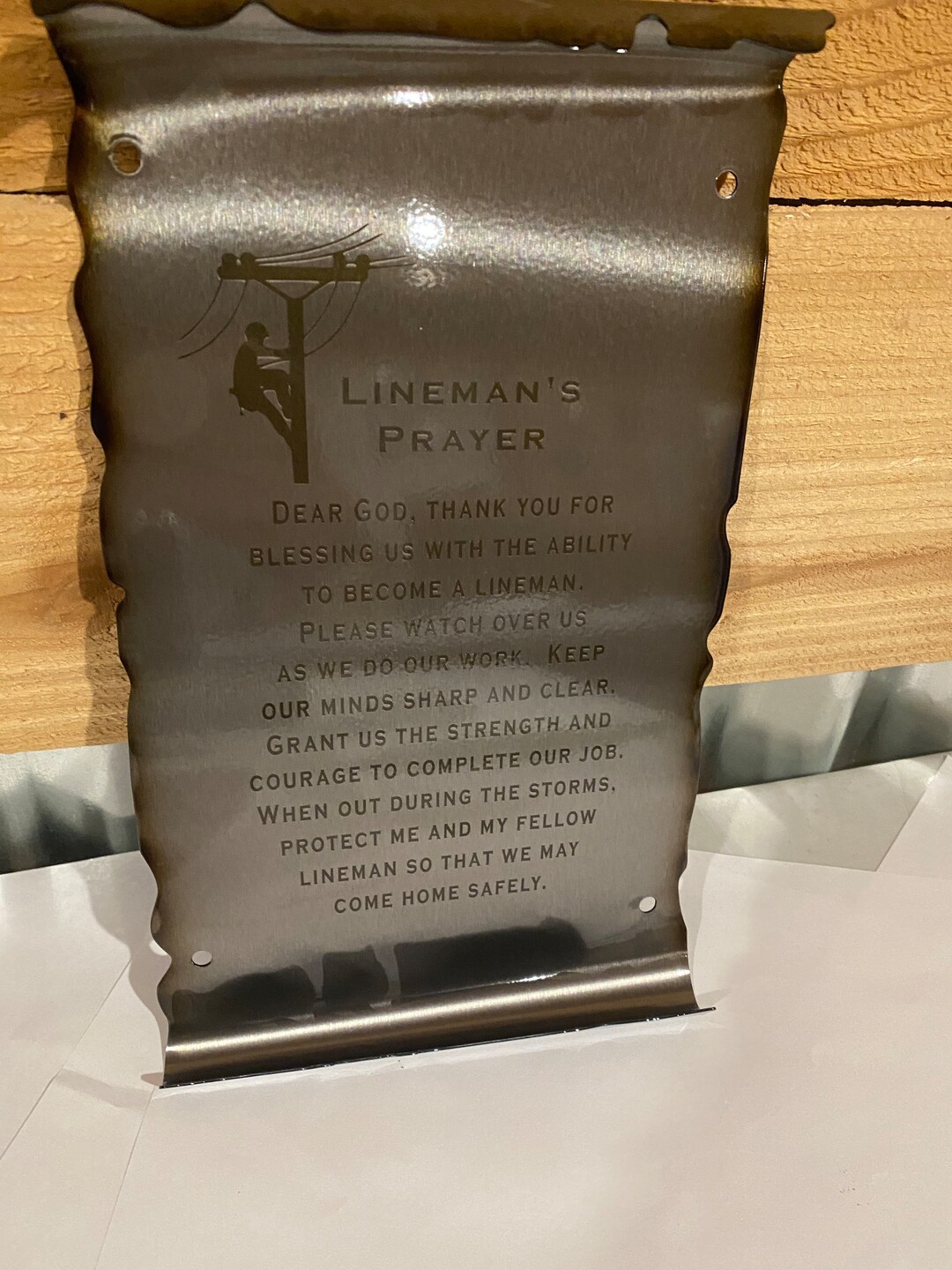 Lineman Prayer Metal Sign, Lineman Gifts, Electrician Gift - Etsy