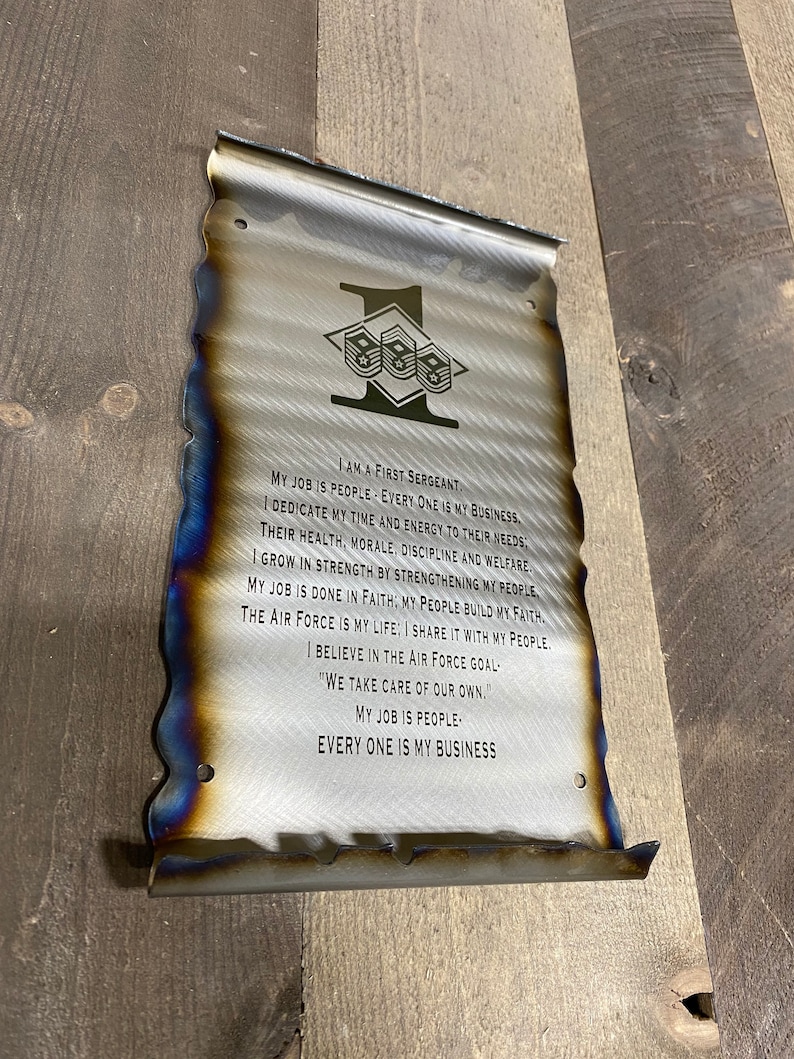 First Sergeant Creed Air Force Gifts Military Promotion - Etsy Finland