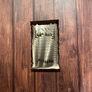 Loggers Prayer, Gift for Loggers, Pacific Northwest Gifts, Metal Art ...