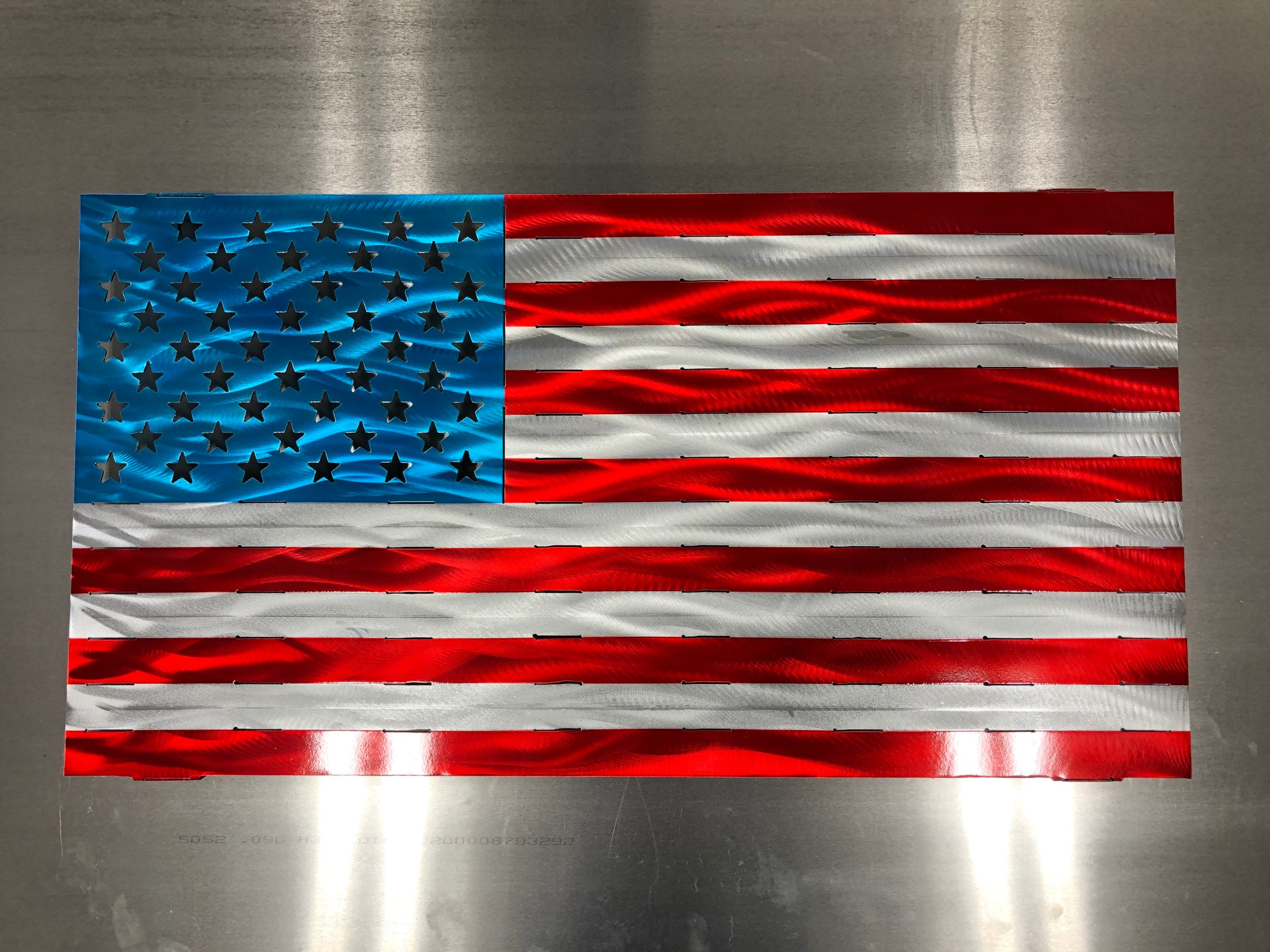 American Flag, Metal Flag, Patriotic Metal Decor, 4th of July Aluminum ...