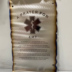 EMT Prayer, Emergency Medical Technician, Emt Gifts, Small Gift for Emt ...