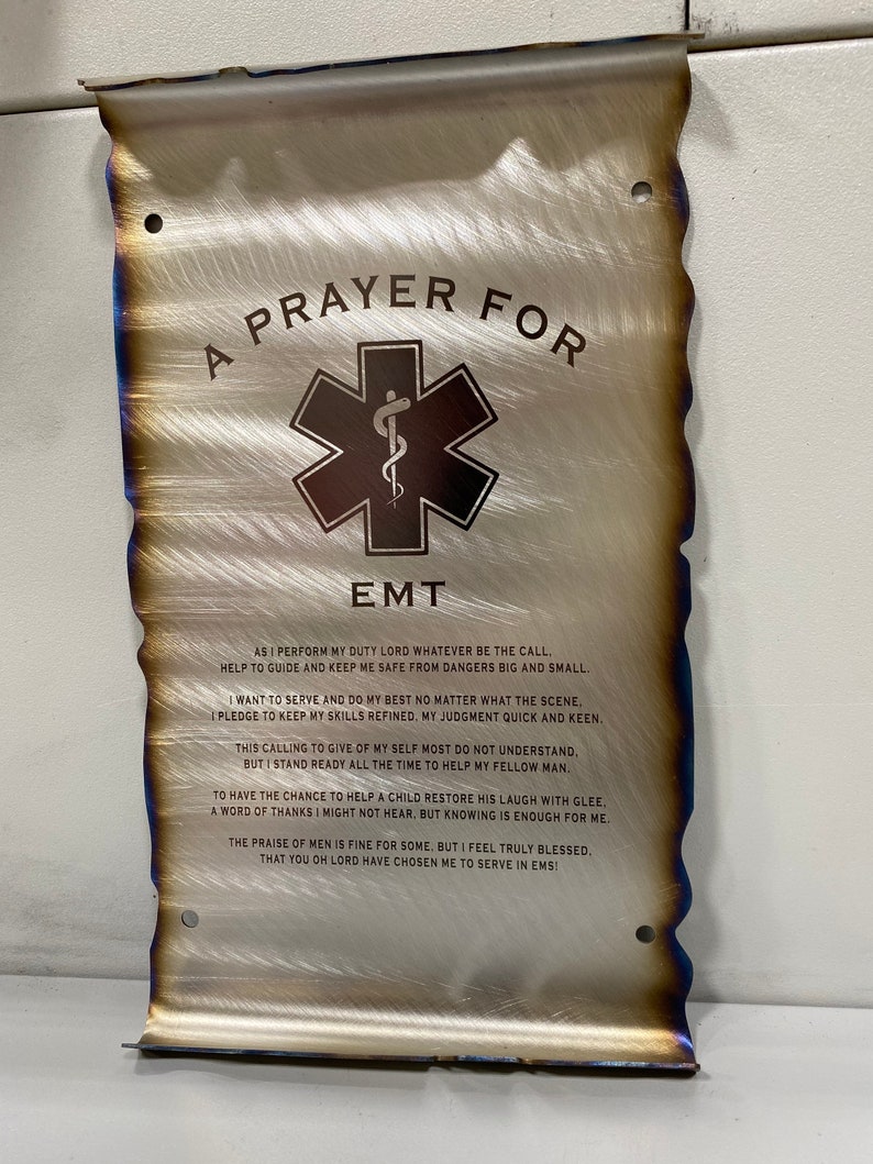EMT Prayer, Emergency Medical Technician, Emt Gifts, Small Gift for Emt ...