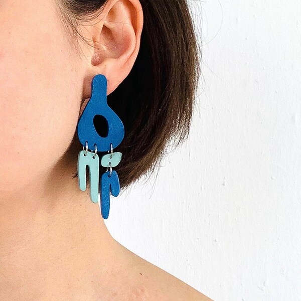 Abstract Earrings - Etsy