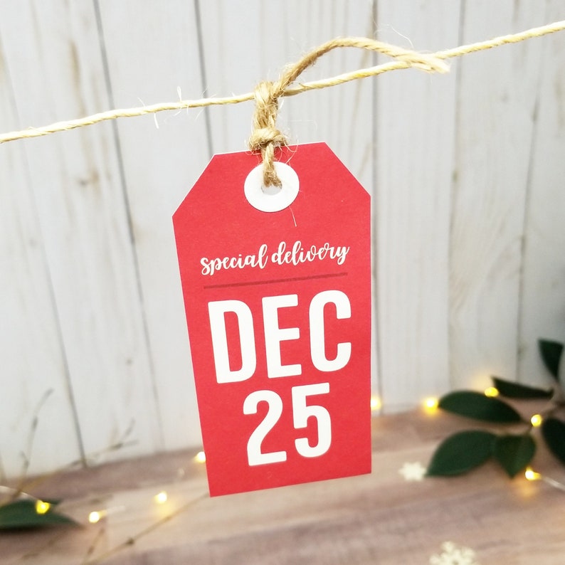 Holiday Santa Gift Tags // Set of 5 // Christmas Tags // Santa - Etsy