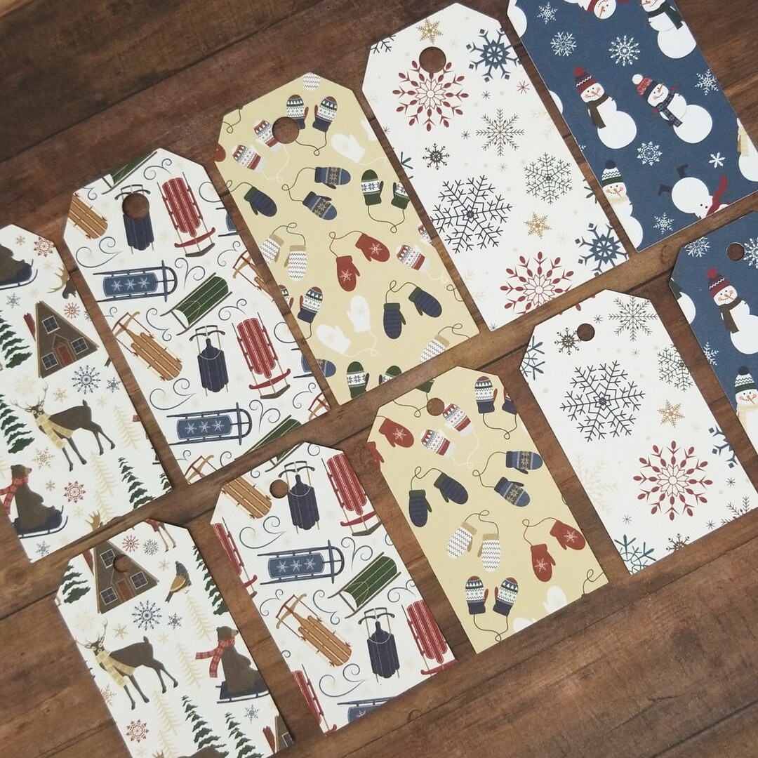 Holiday Gift Tags // Winter Theme // Set of 10 // Christmas - Etsy