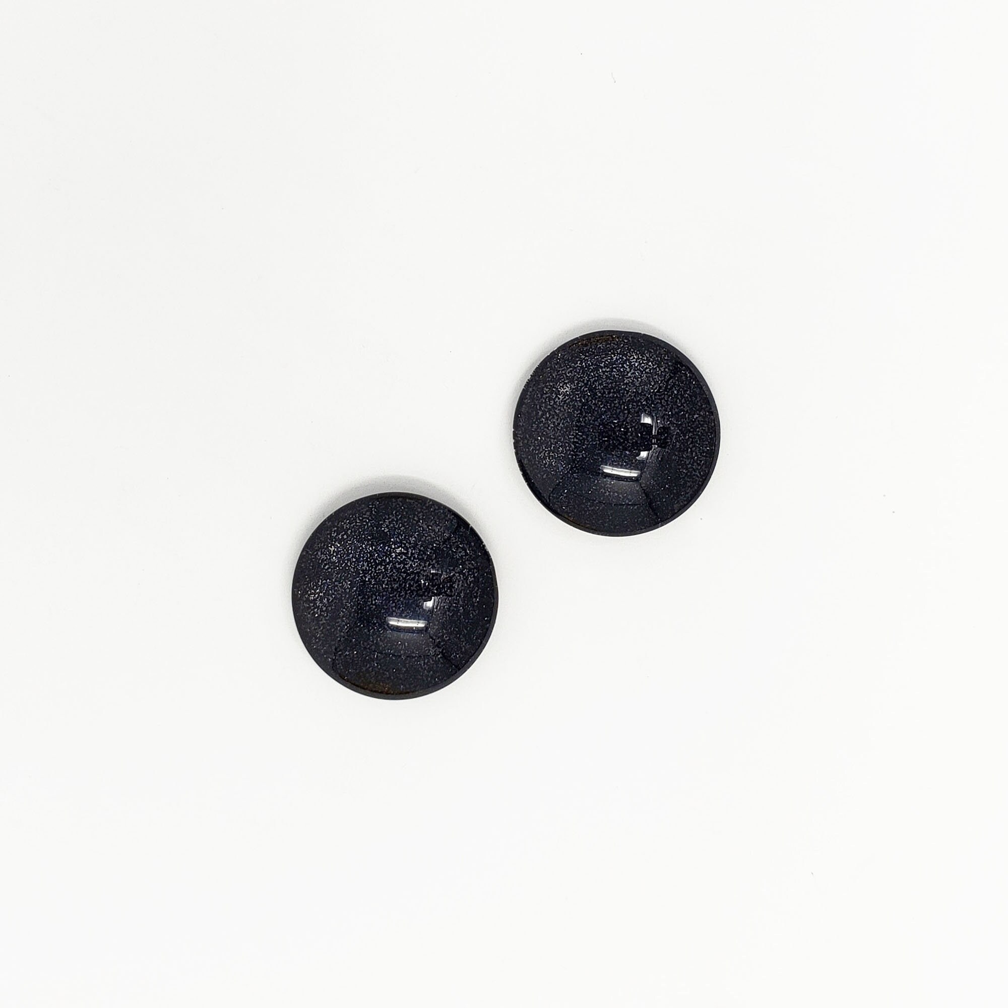 Black Glitter Magnets // Set of 2 - 1" Round Glass Magnets // Gifts ...