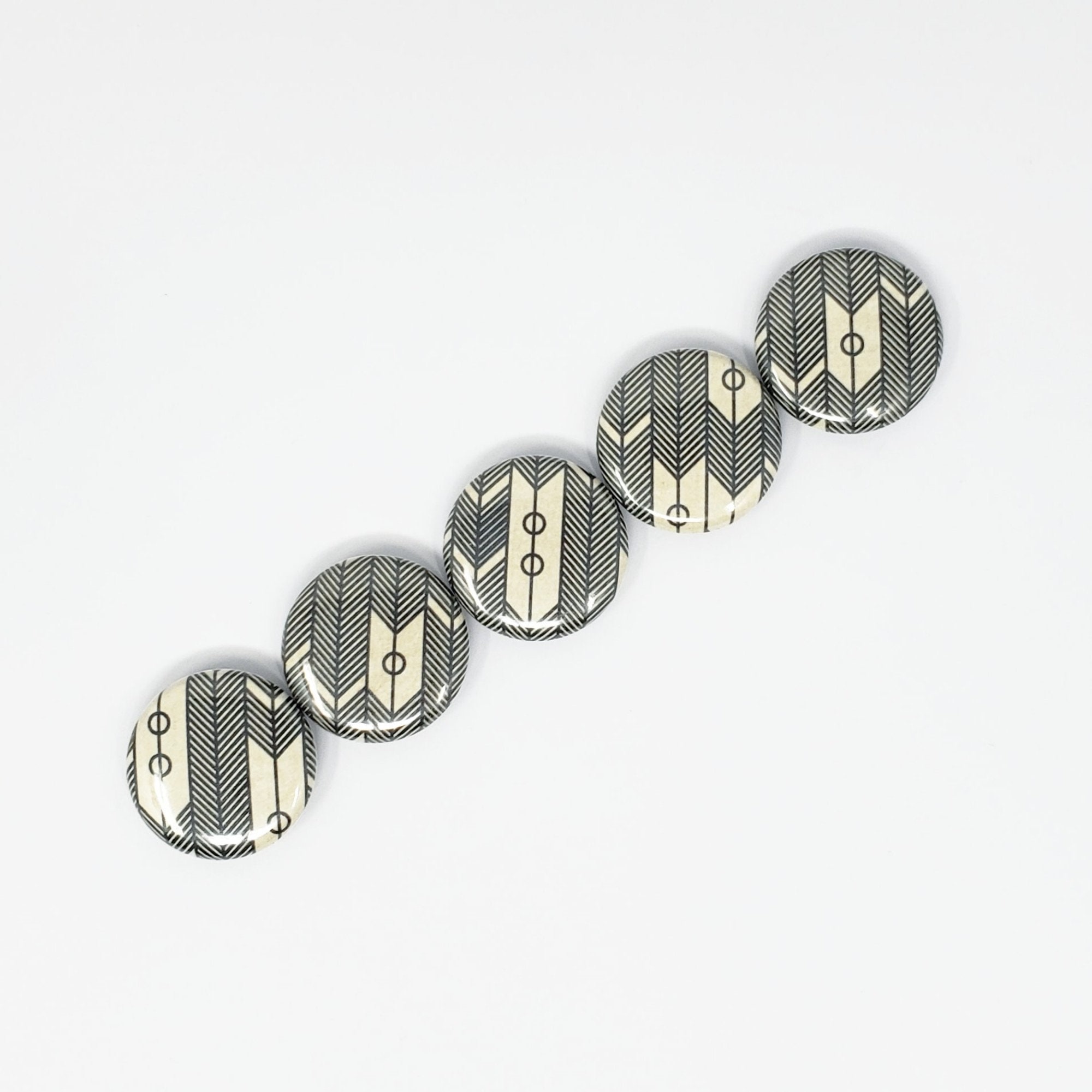 Arrow Magnets // Set of 5 - 1” Round Metal Button Magnets ...