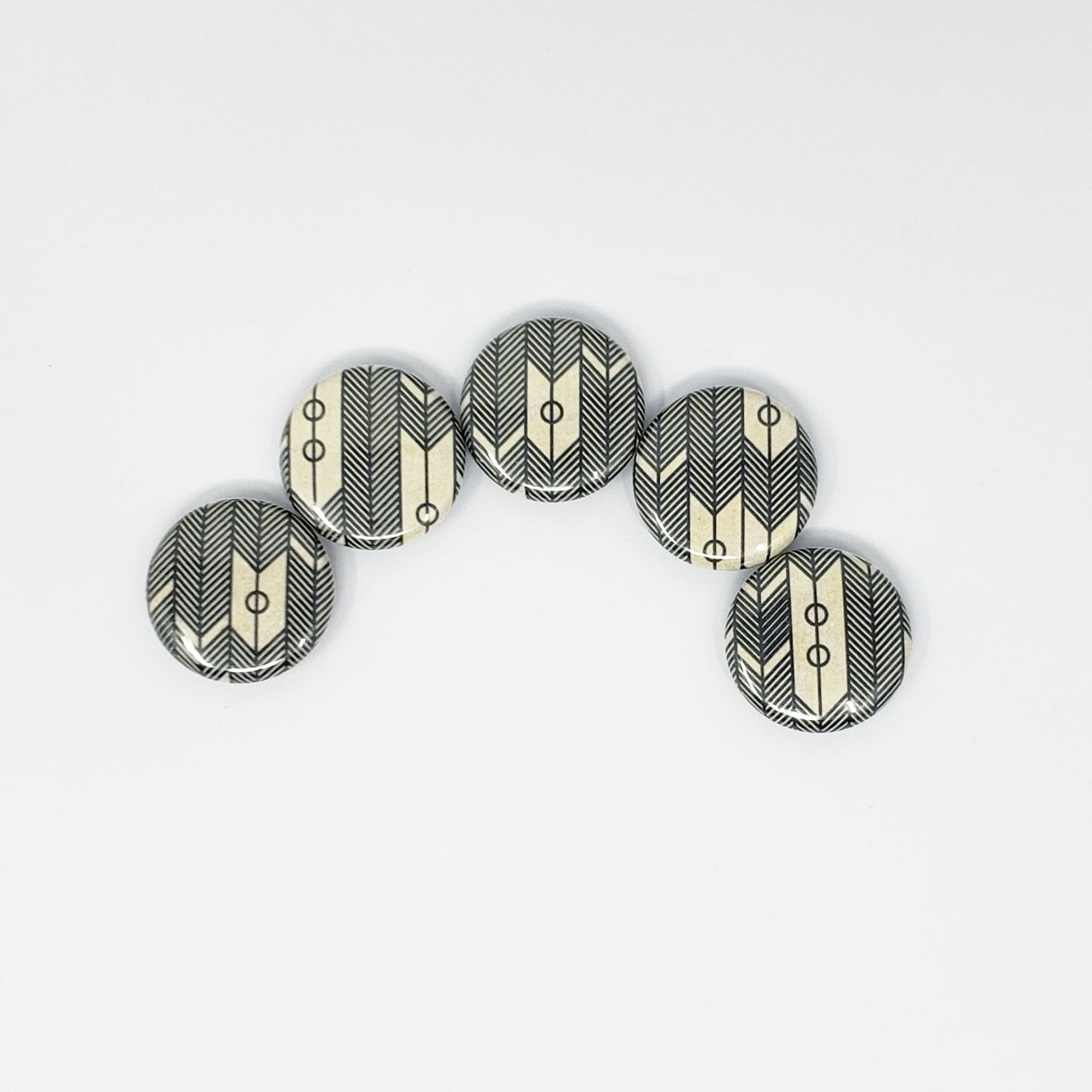 Arrow Magnets // Set of 5 - 1” Round Metal Button Magnets ...